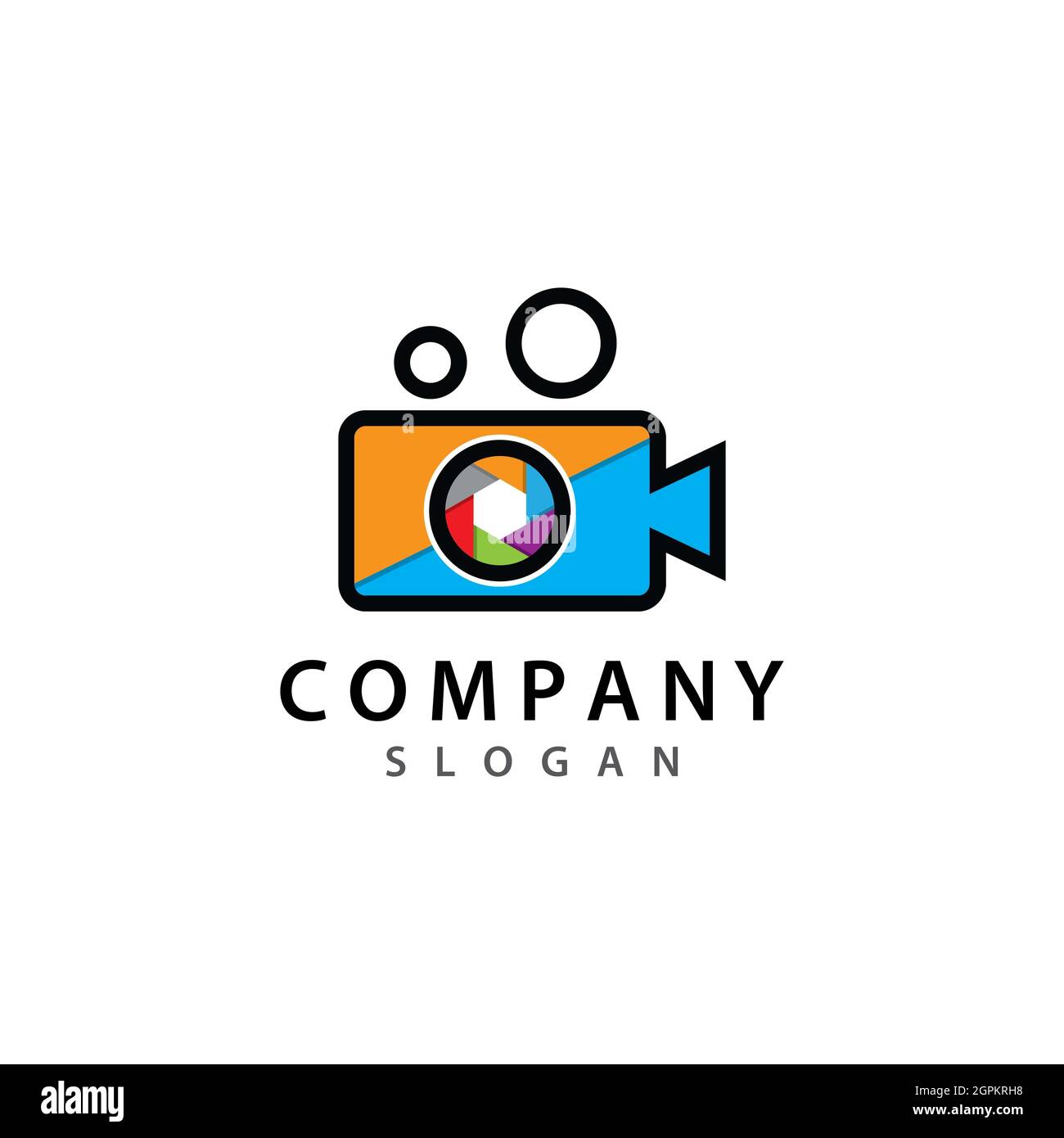 Camera icon vector logo design Stock Photo - Alamy