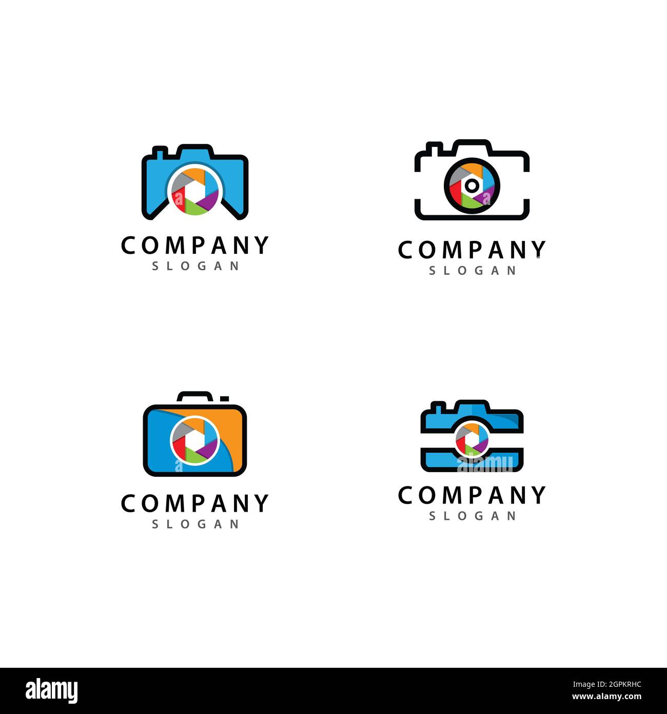 Camera icon vector logo design Stock Photo - Alamy