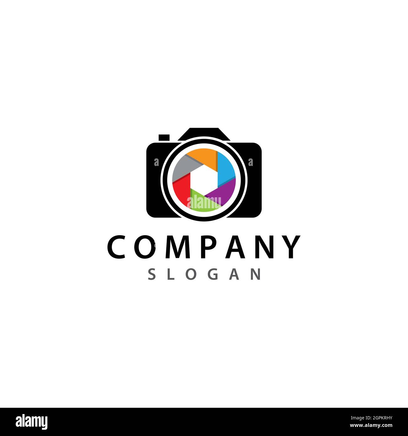 Camera icon vector logo design Stock Photo - Alamy