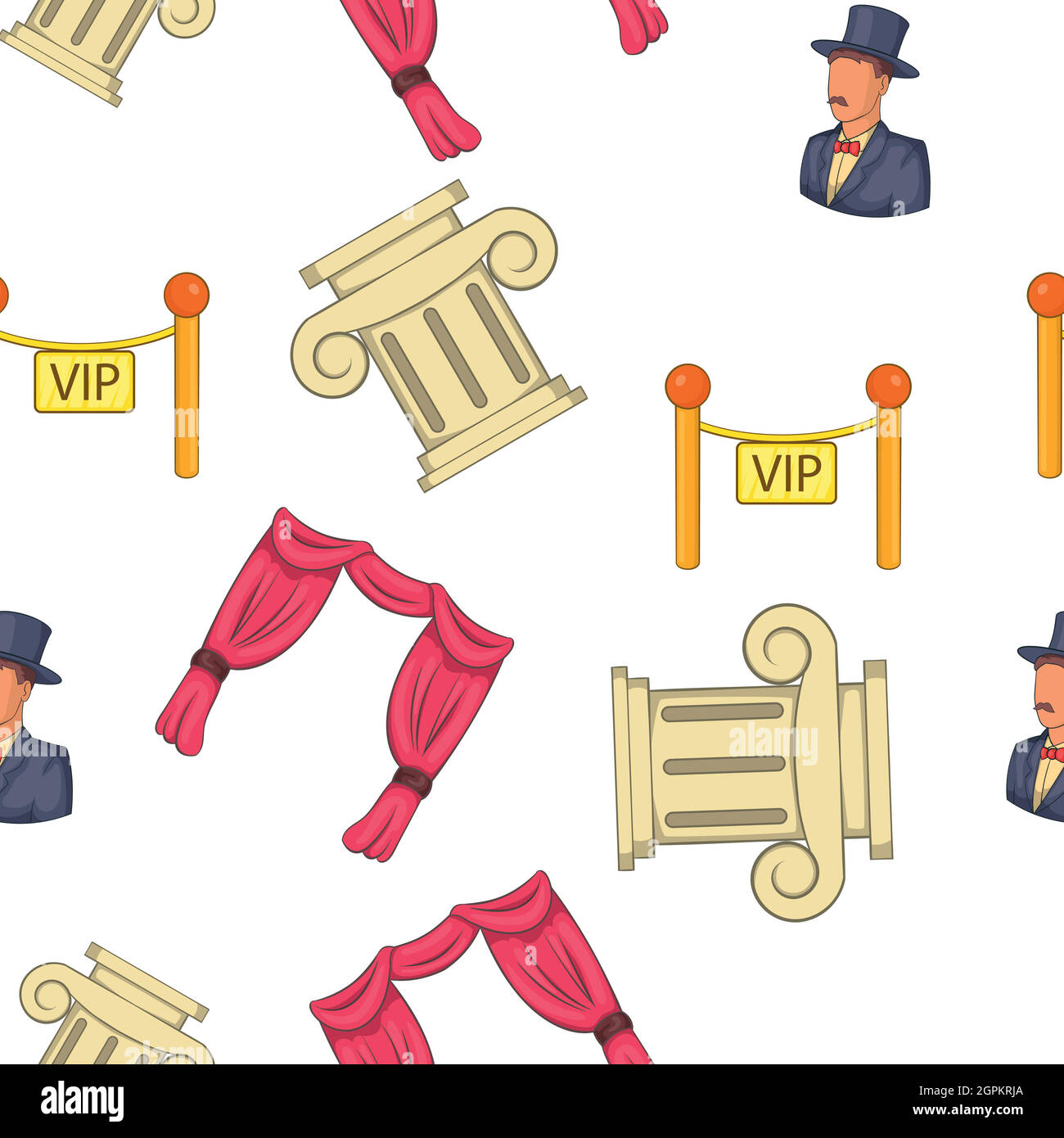 Theatre acting performance pattern, cartoon style Stock Vector Image ...