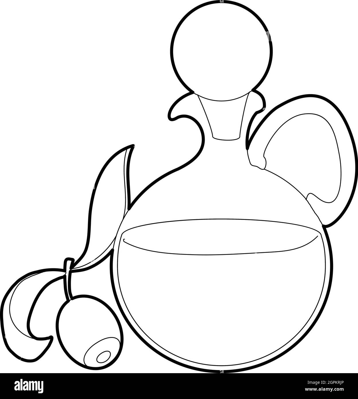 Olive branch plant line Black and White Stock Photos & Images - Alamy