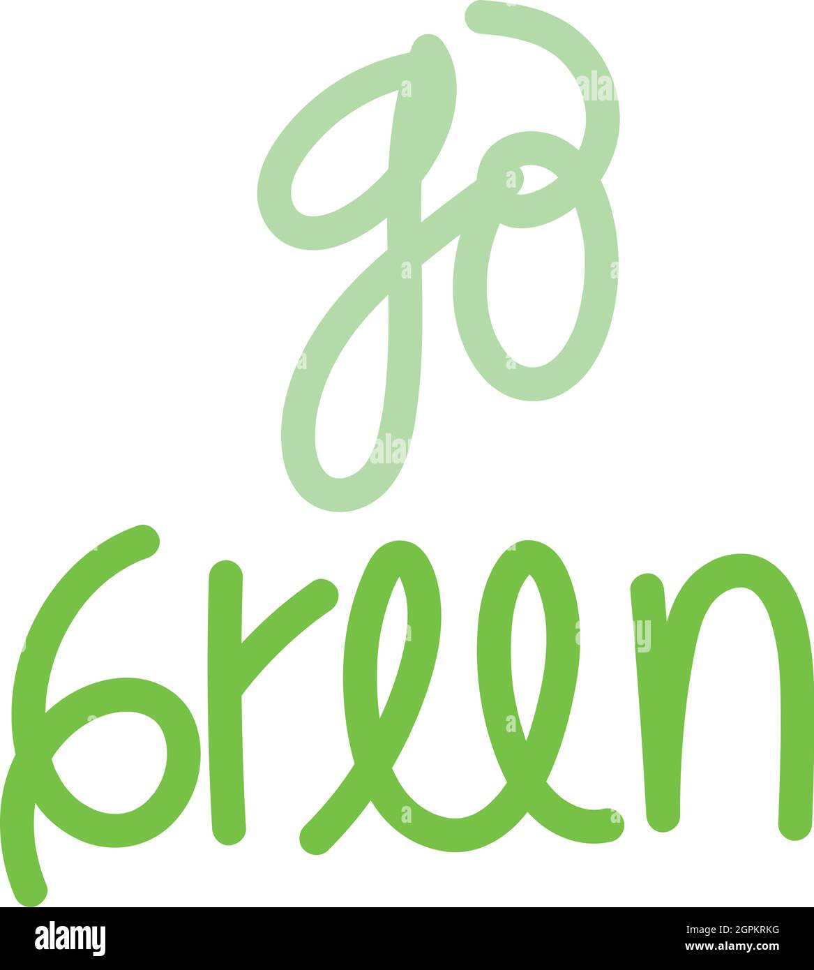 go green text Stock Vector Image & Art - Alamy