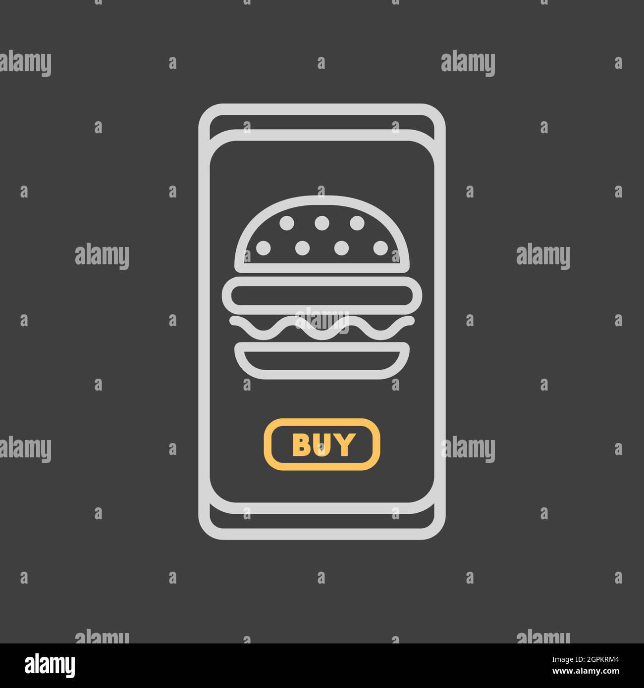 Burger delivery app icon Stock Vector Image & Art - Alamy