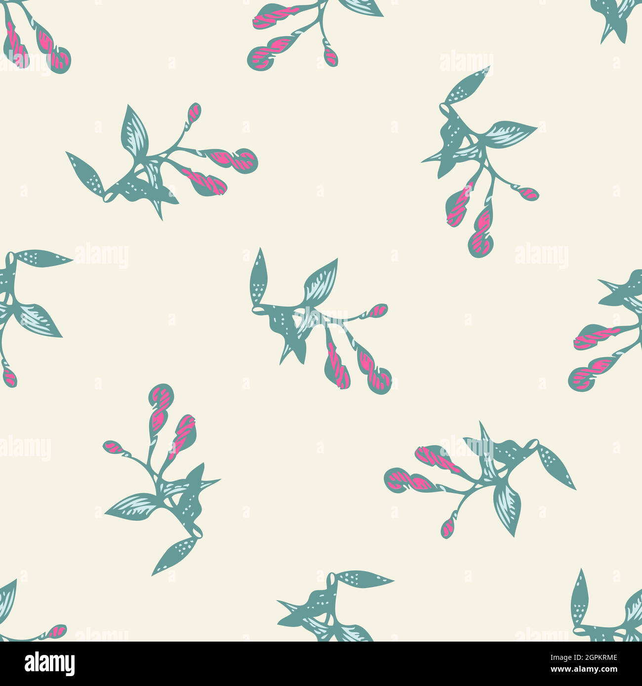 Flowers branches leaves on Stock Vector Images - Alamy