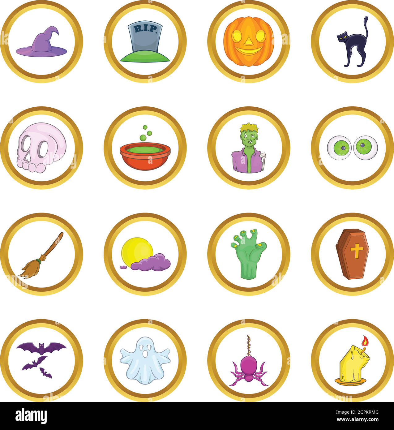 Halloween vector character set Stock Vector Images - Alamy