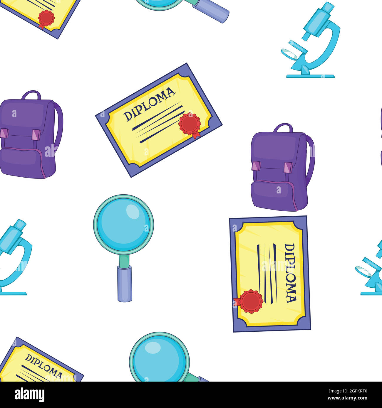 School item pattern, cartoon style Stock Vector Image & Art - Alamy