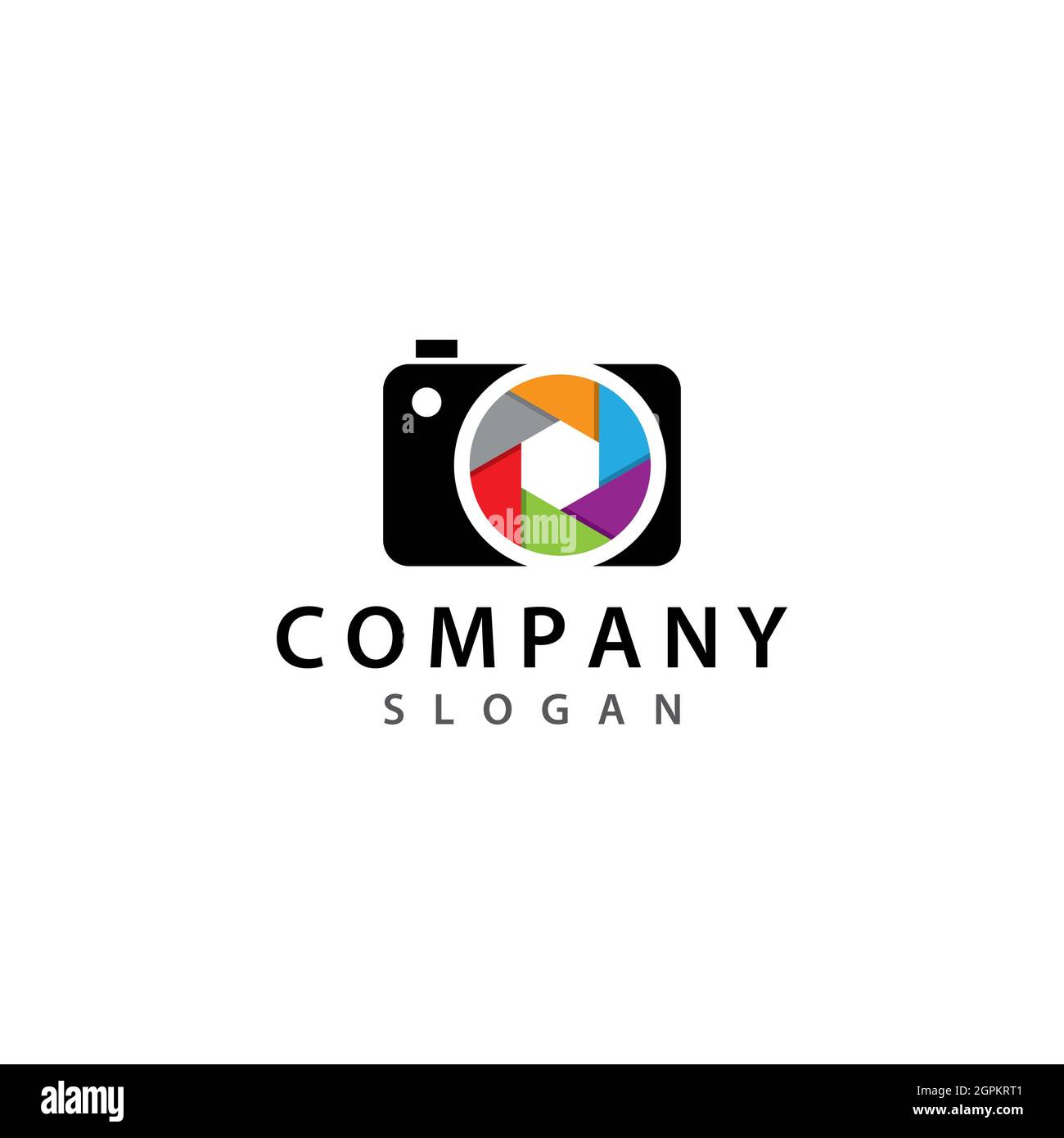 Camera icon vector logo design Stock Photo - Alamy