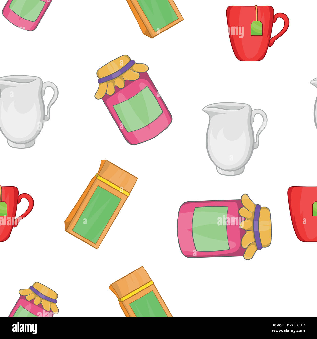 Teacup pattern background Stock Vector Images - Alamy