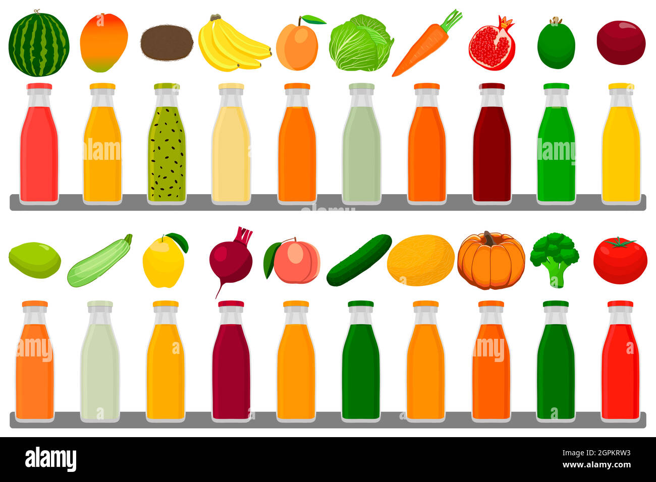 Full of fruit and veg Stock Vector Images - Alamy