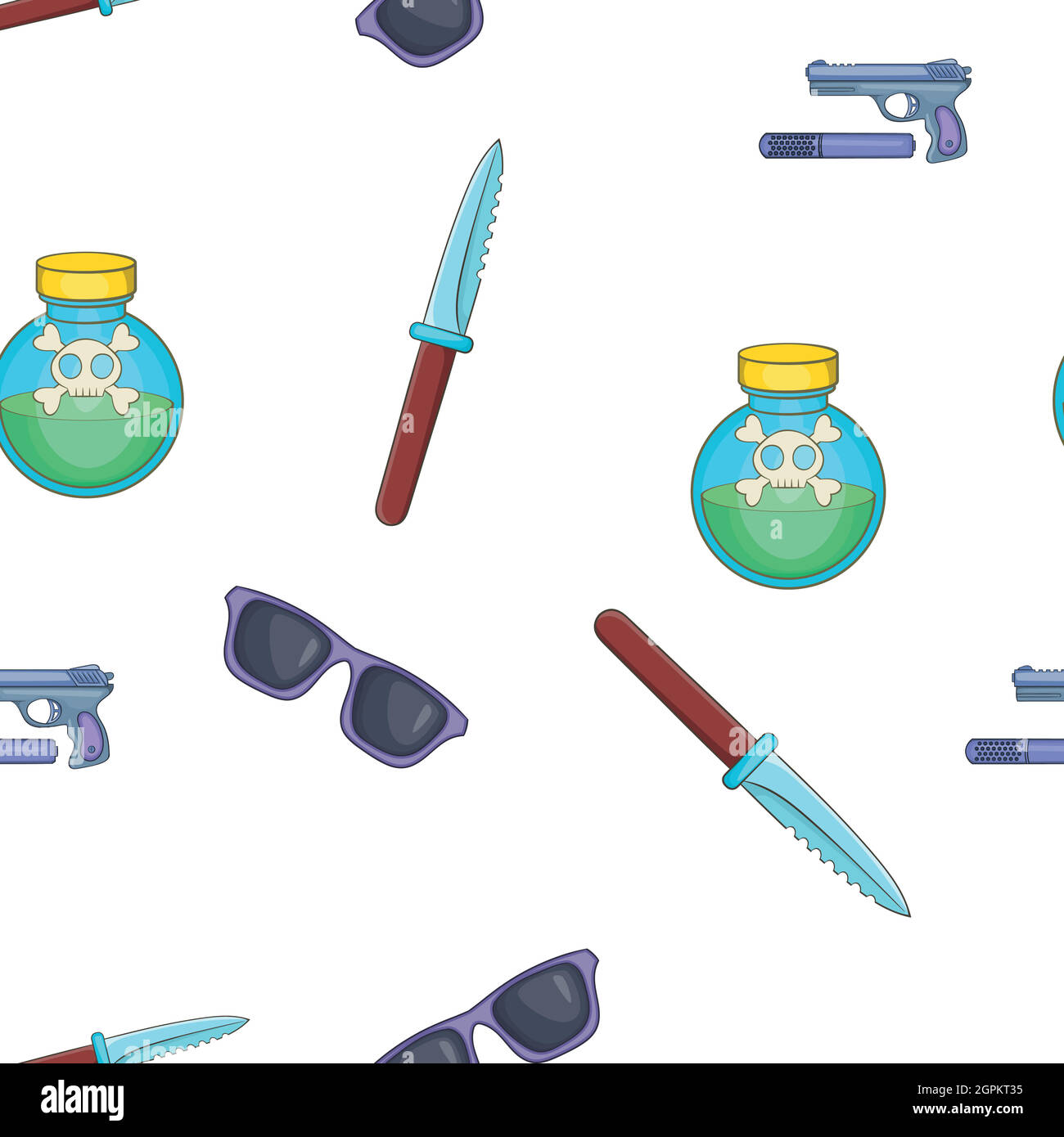 Spy tools pattern, cartoon style Stock Vector Image & Art - Alamy
