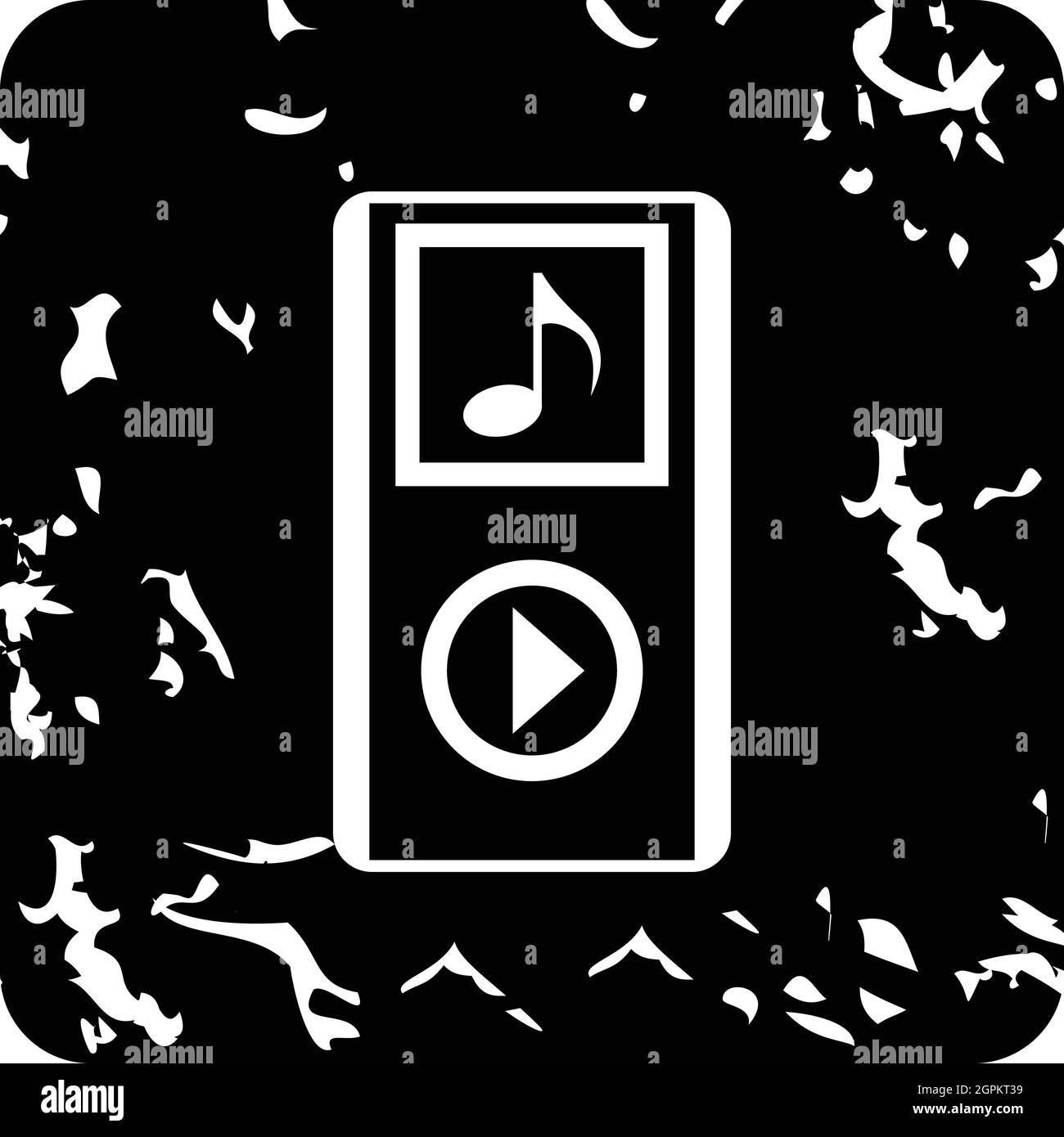 Audio player icon, grunge style Stock Vector Image & Art - Alamy