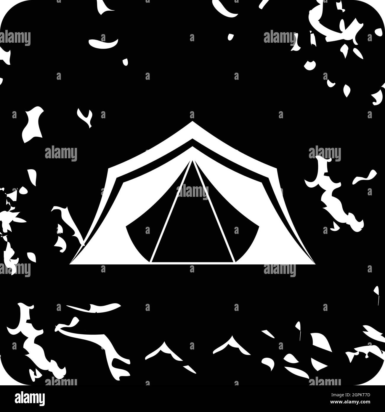 Tent icon, grunge style Stock Vector Image & Art - Alamy