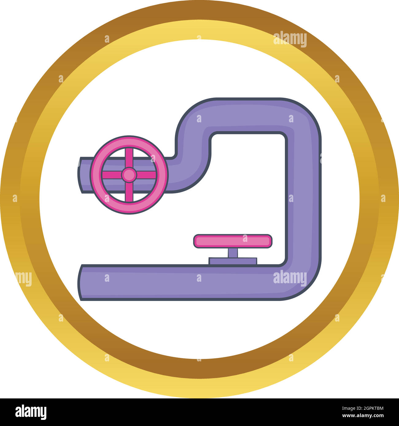 Pipe with valves vector icon Stock Vector Image & Art - Alamy