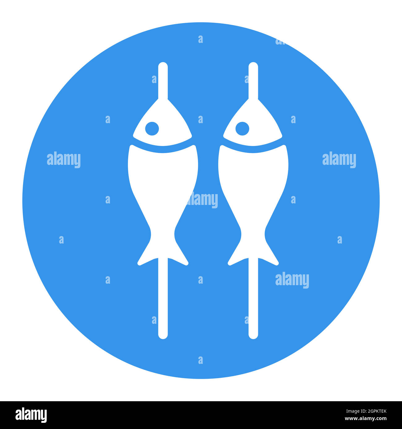 Fish roast on the barbecue grill vector white glyph icon Stock Vector ...