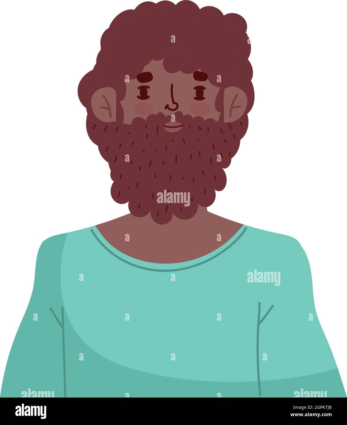 bearded afro man Stock Vector Image & Art - Alamy