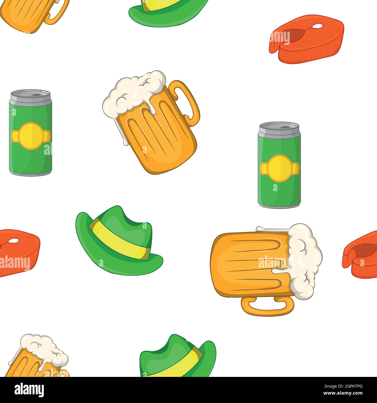 Beer festival pattern, cartoon style Stock Vector Image & Art - Alamy