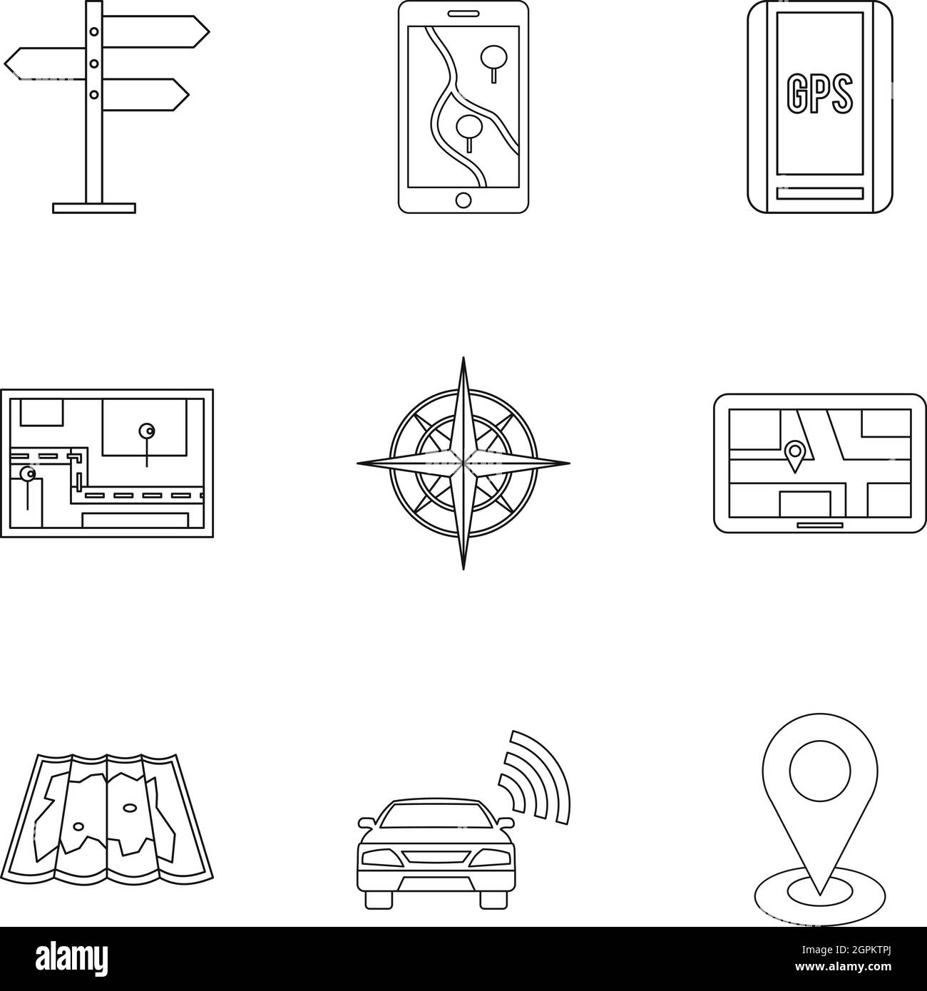 GPS map icons set, outline style Stock Vector Image & Art - Alamy GPS map icons set, outline style Stock Vector Image & Art - Alamy
