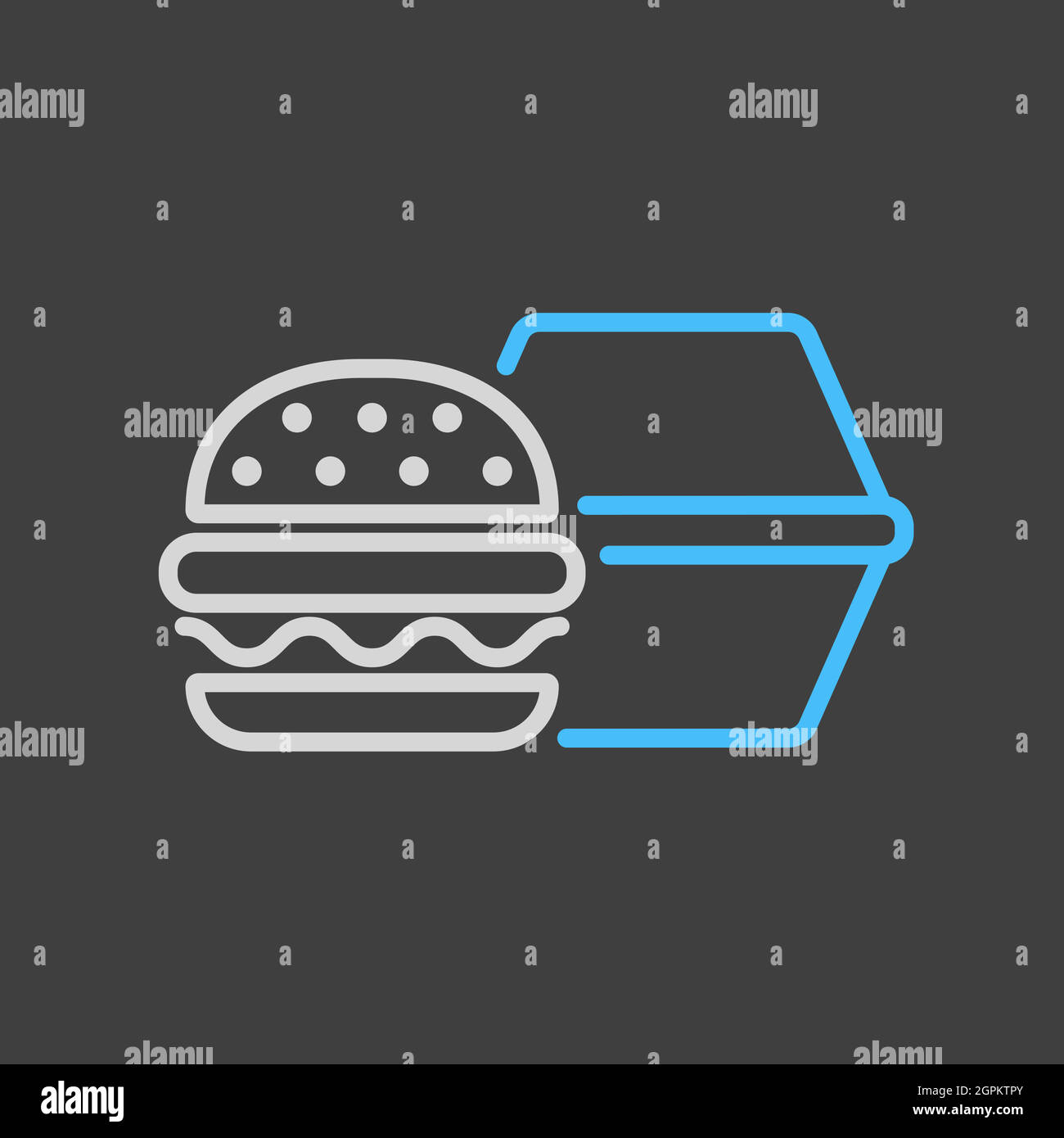 Burger box illustration Stock Vector Images - Alamy