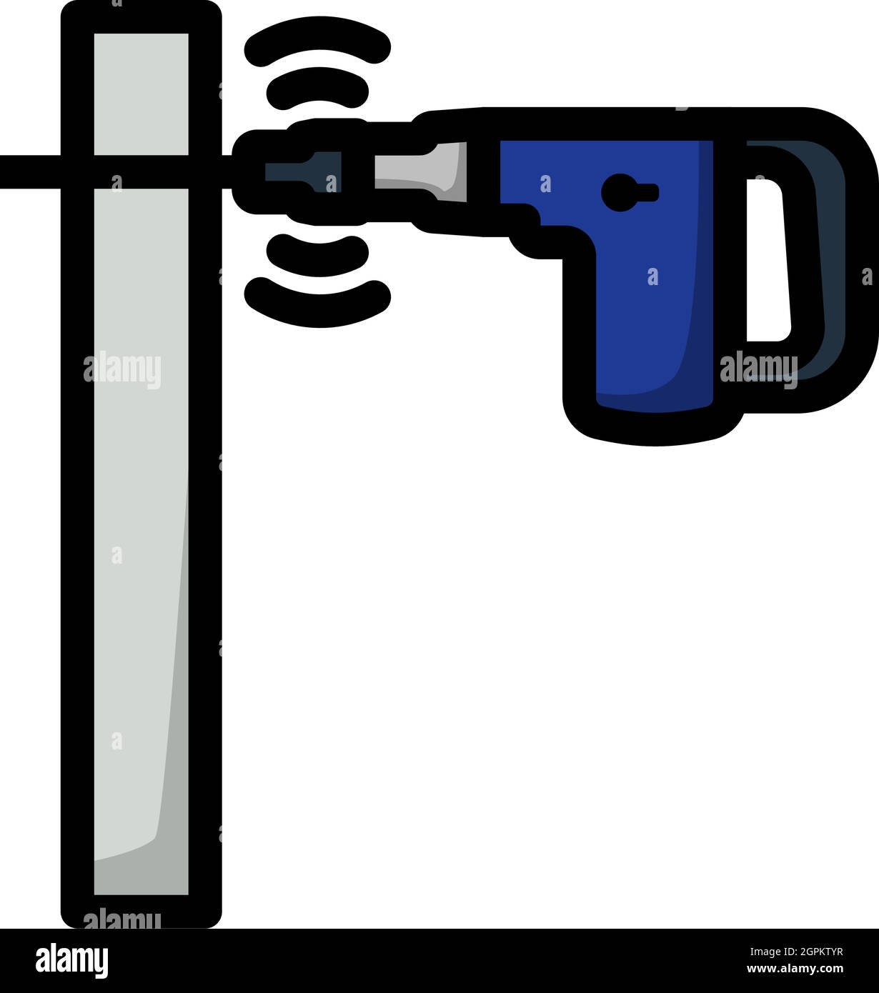 Construction tool drill perforator Stock Vector Images - Alamy