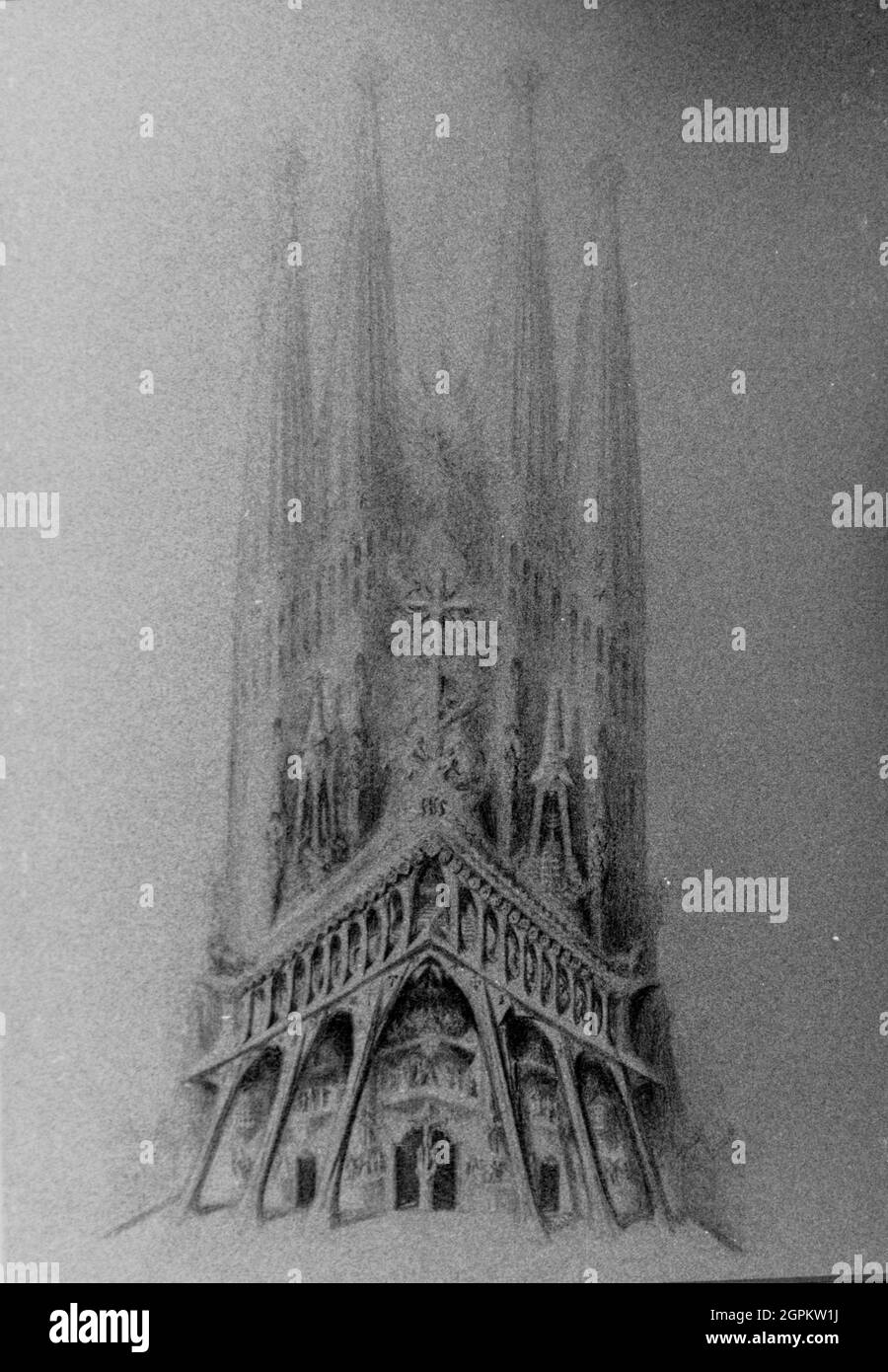 Antoni Gaudi Sagrada Familia Sketch