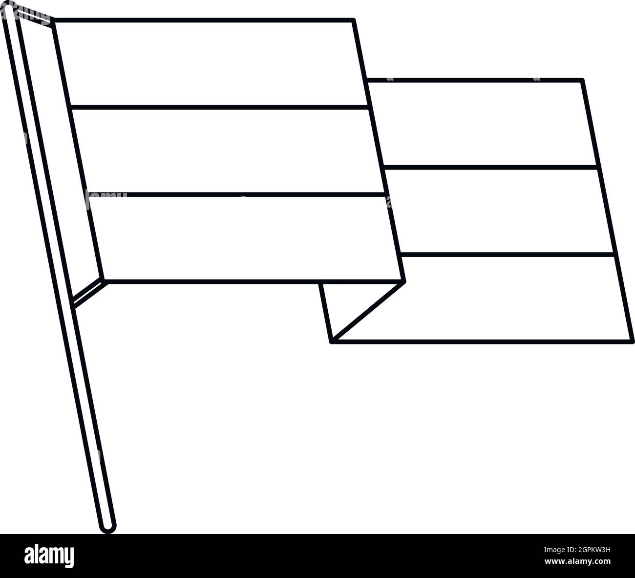 Pole flag line icon Cut Out Stock Images & Pictures - Alamy