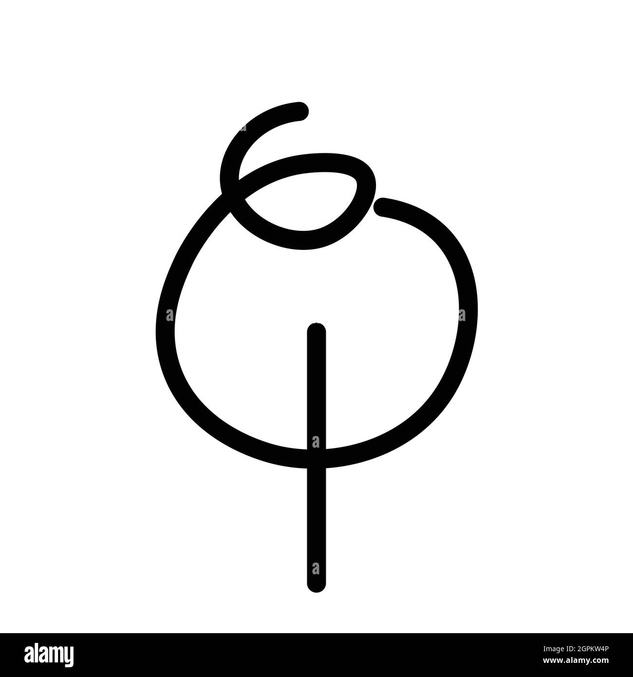 Black and white template tree icon. Vector symbol sign isolated on ...