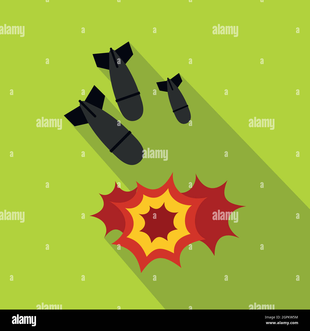 Bomb icon, flat style Stock Vector Image & Art - Alamy