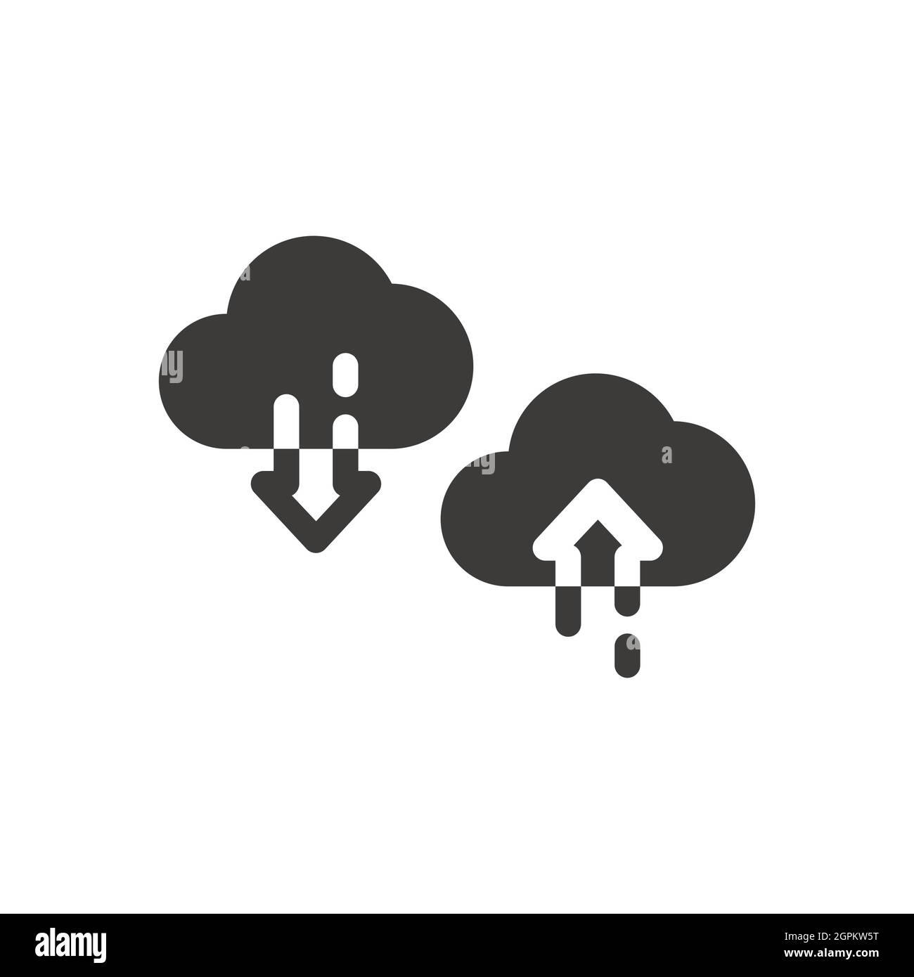 Cloud symbol icon black Cut Out Stock Images & Pictures - Alamy