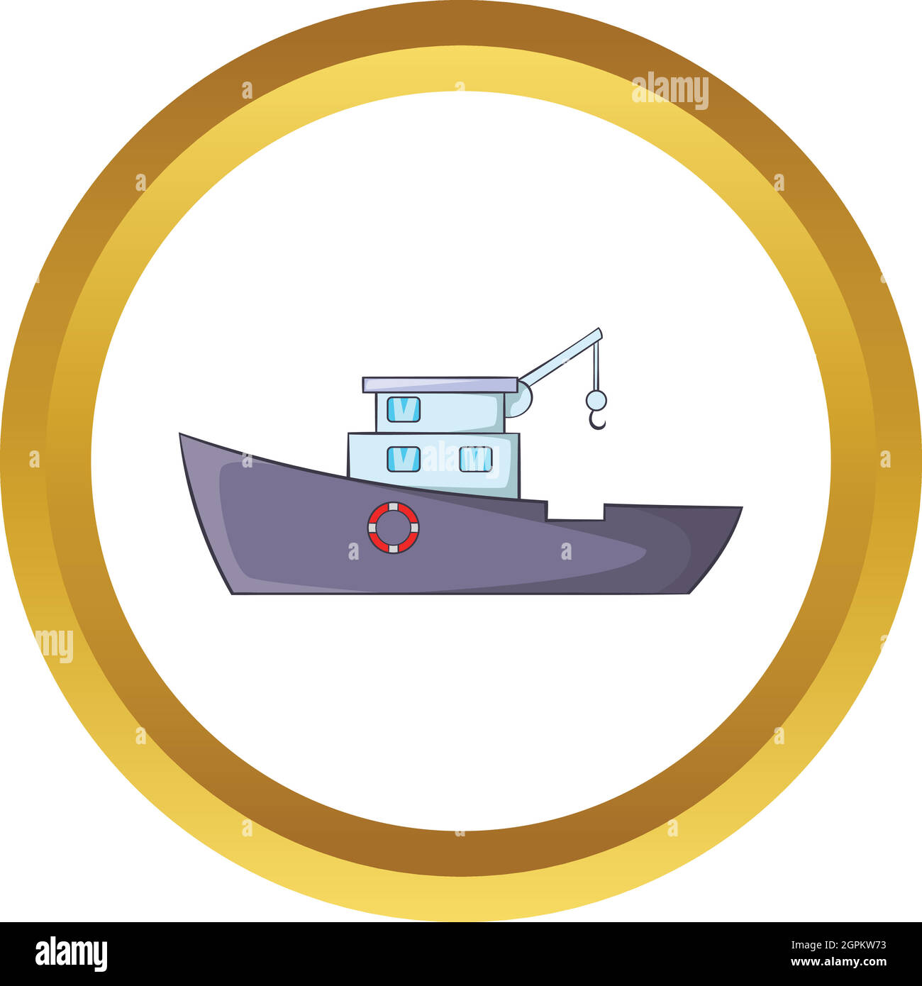 Ship for catching fish vector icon Stock Vector Image & Art - Alamy