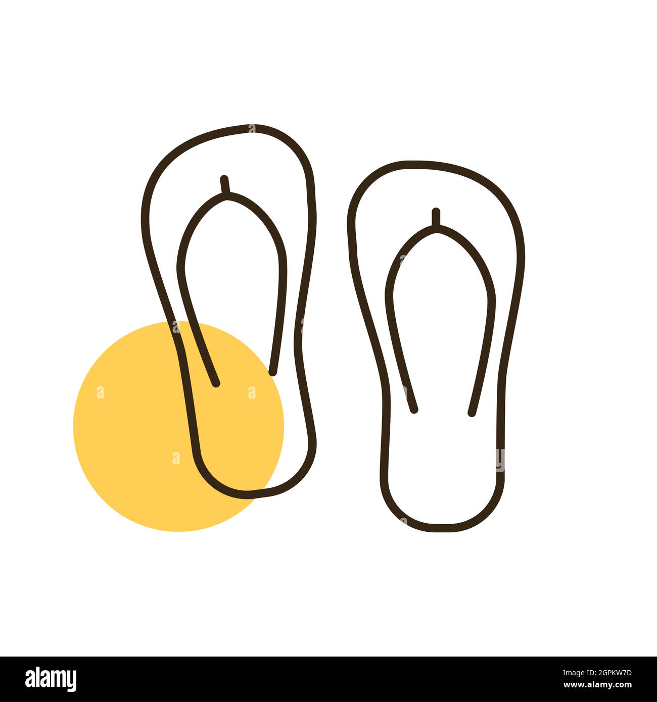 Summer flip flops flat Stock Vector Images - Alamy