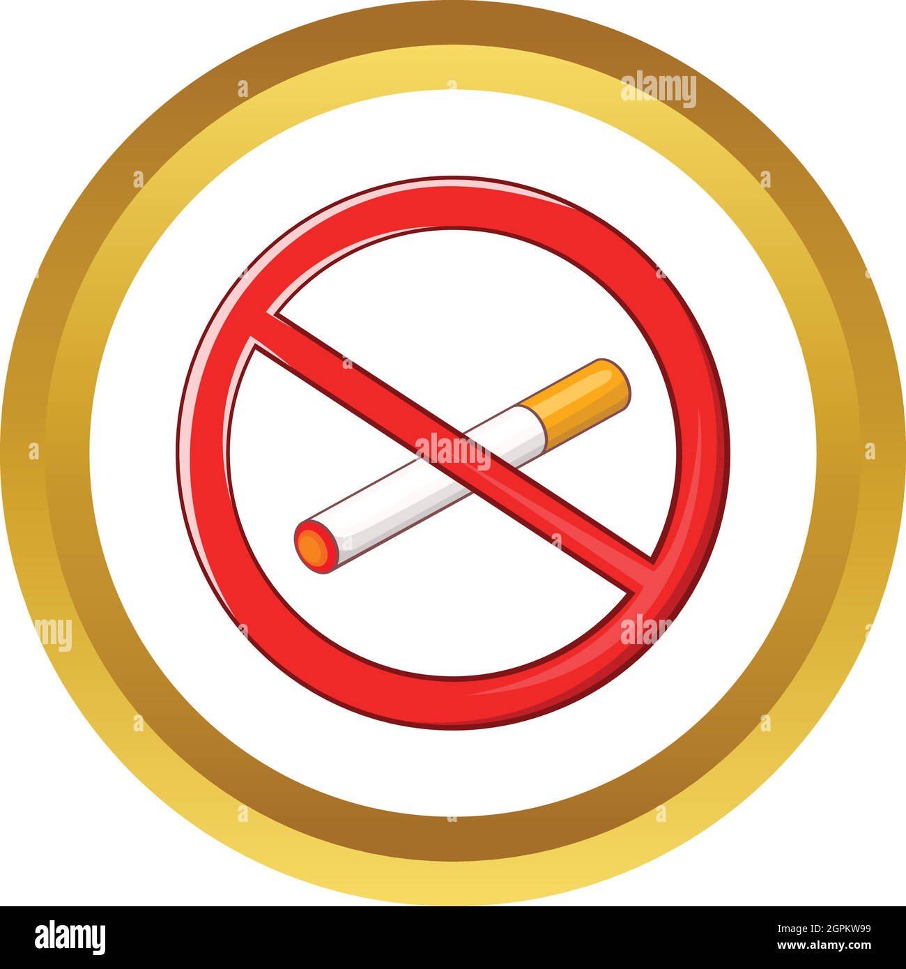 No smoking sign vector icon Stock Vector Image & Art - Alamy