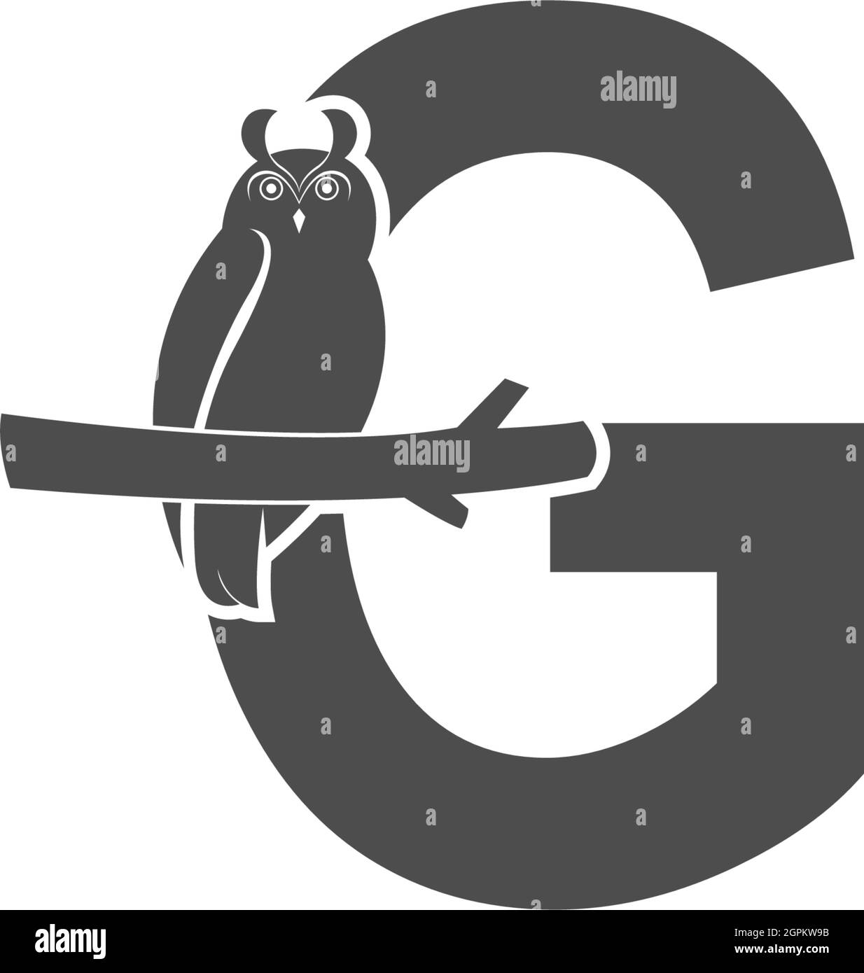 Letter G logo icon with owl icon design vector Stock Vector Image & Art ...