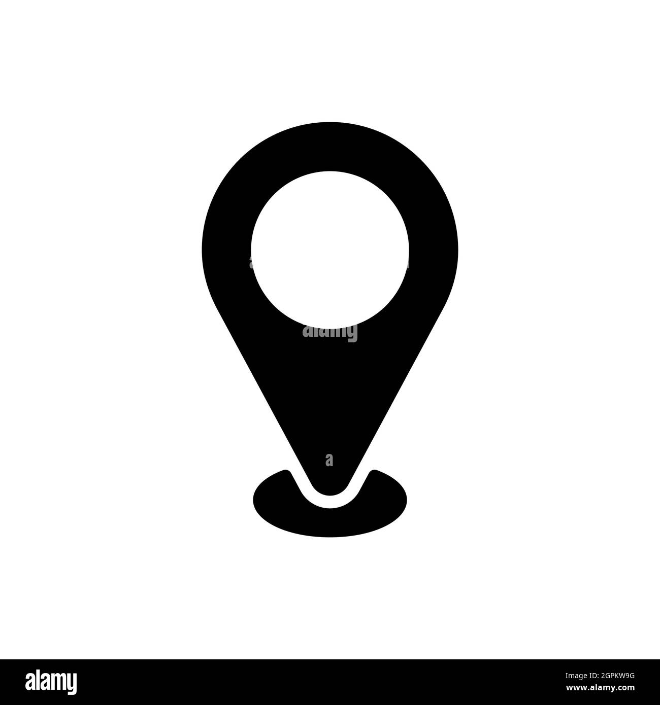 Pin map glyph icon. Map pointer. Map markers Stock Vector Image & Art - Alamy