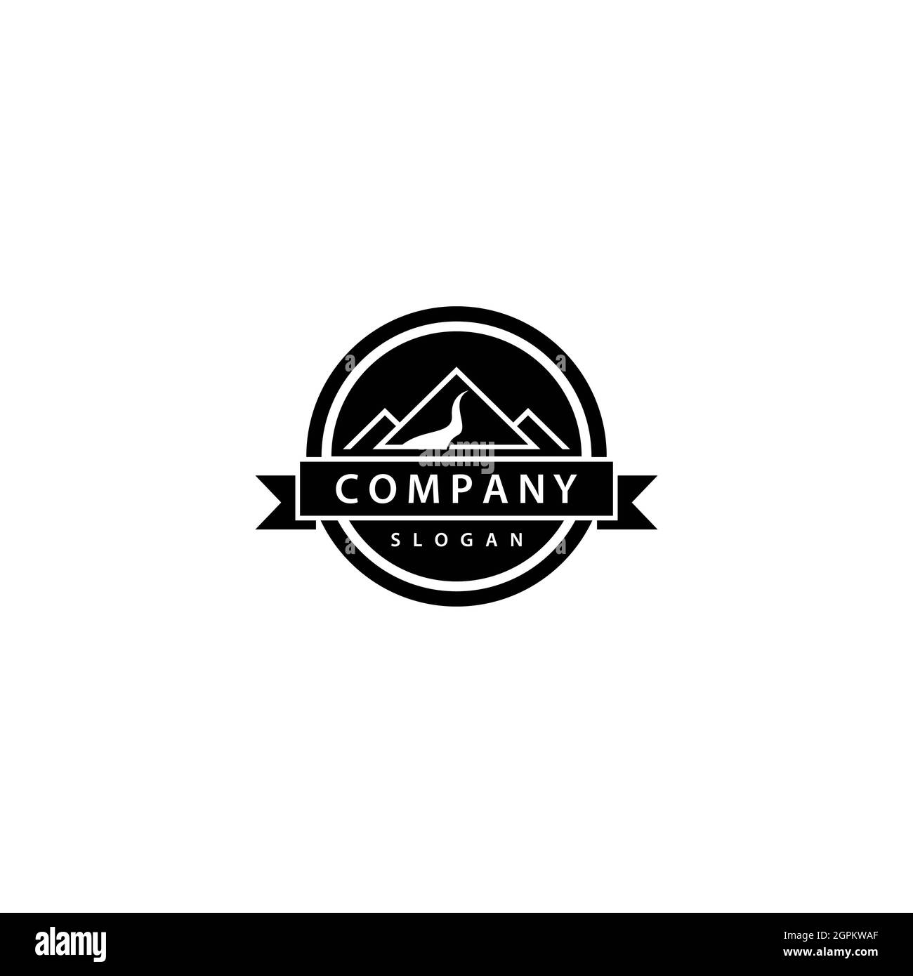 Mountain vector logo Black and White Stock Photos & Images - Alamy