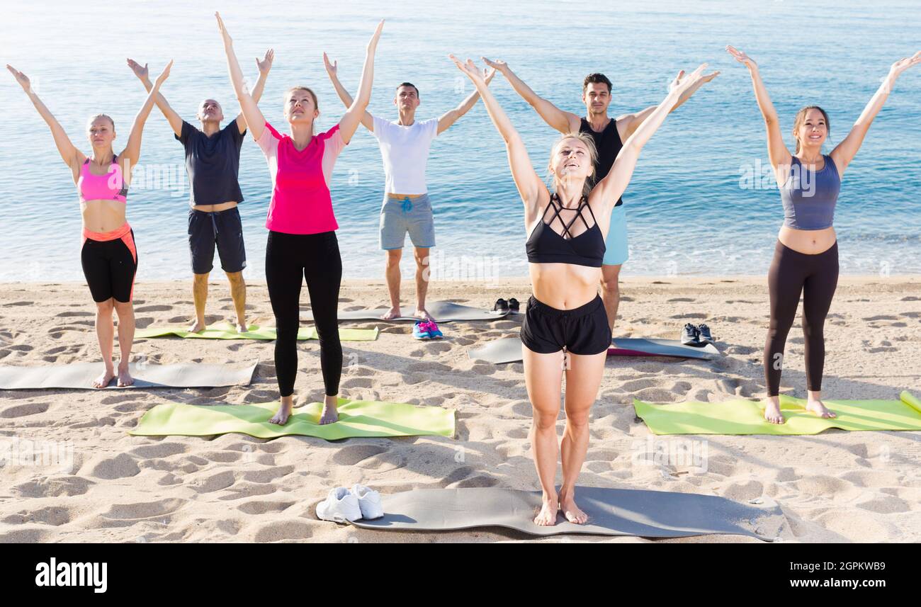 Flexible multiethnic fit people hi-res stock photography and images - Alamy