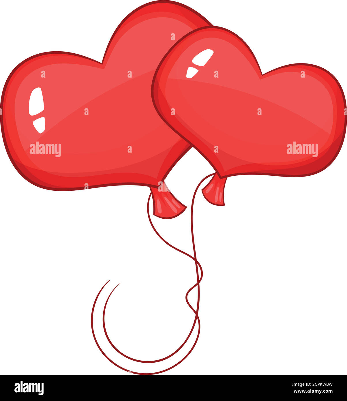 Red heart balloon Stock Vector Images - Alamy