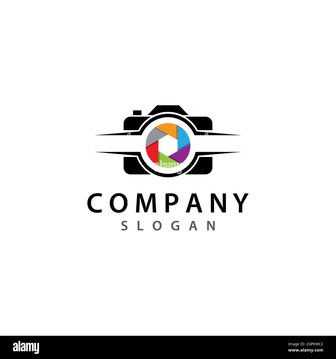 Camera icon vector logo design Stock Photo - Alamy