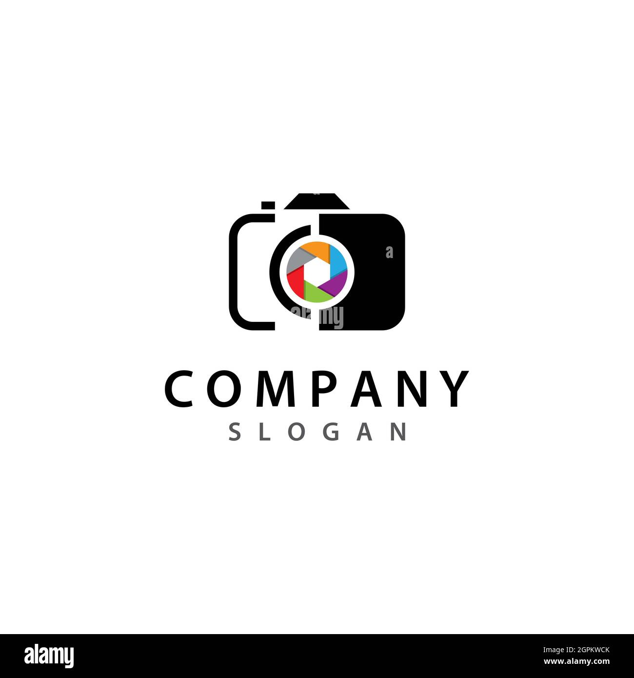 Camera icon vector logo design Stock Photo - Alamy