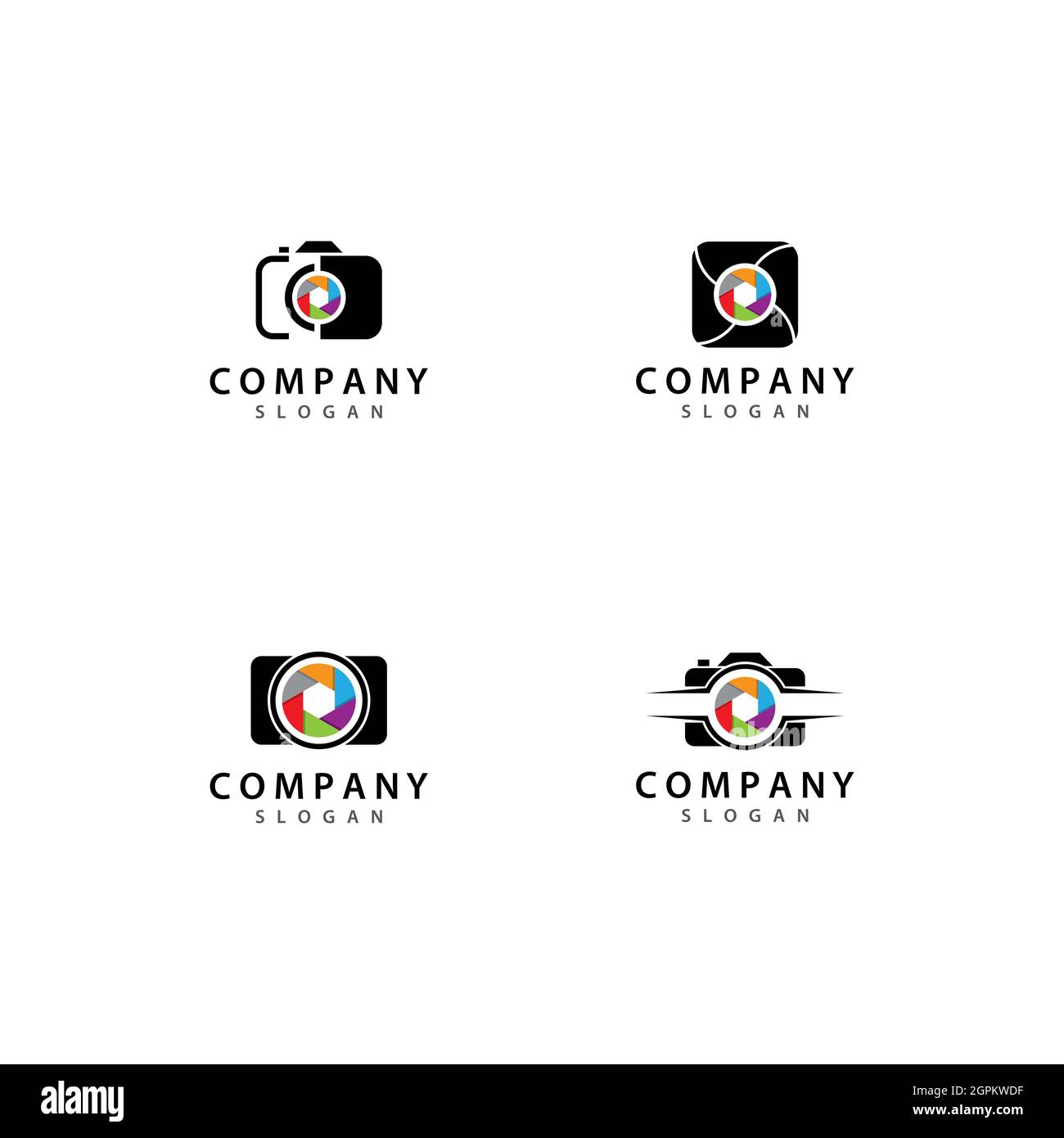 Camera icon vector logo design Stock Photo - Alamy