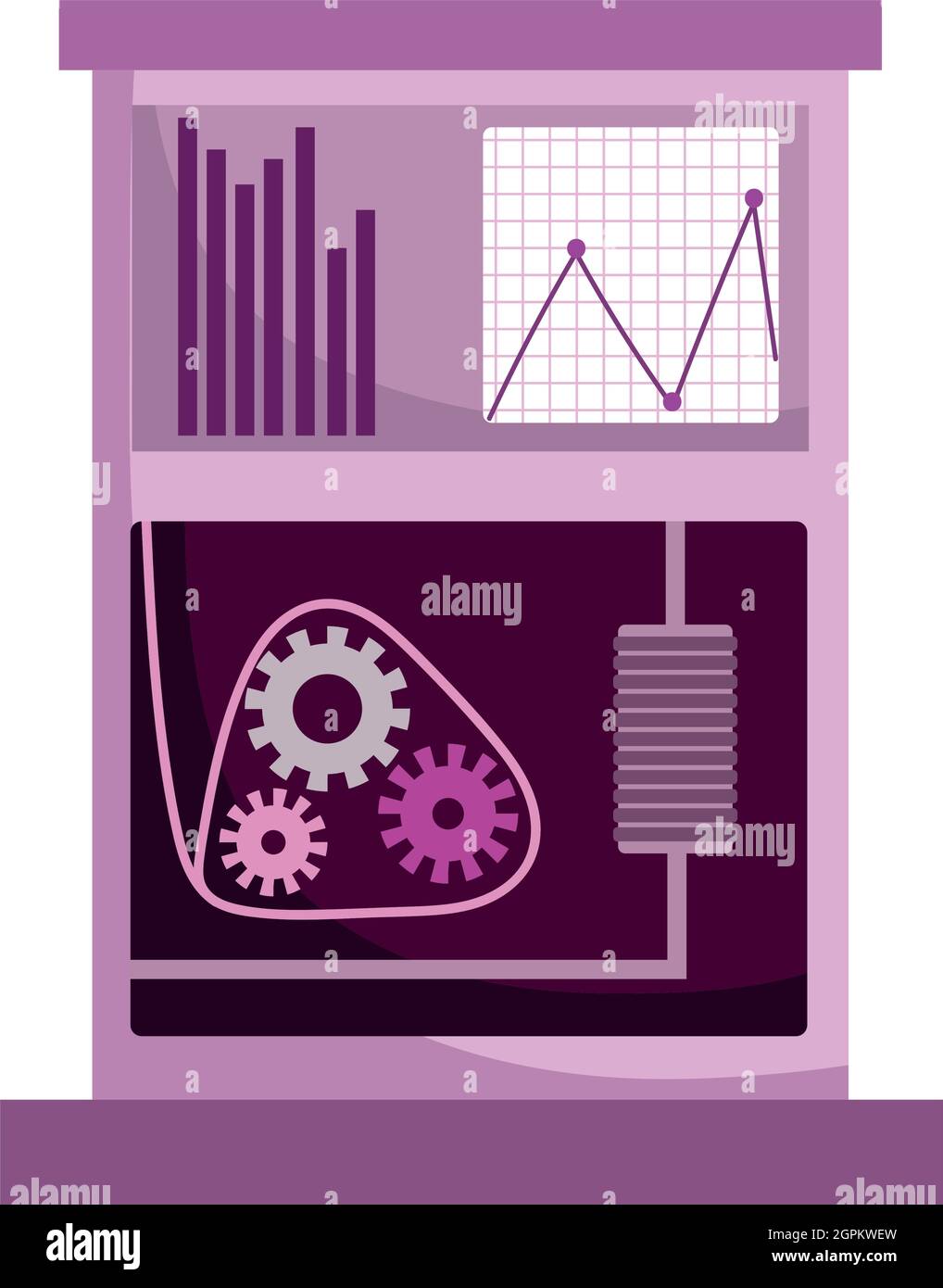 Engine lathe machine Stock Vector Images - Alamy