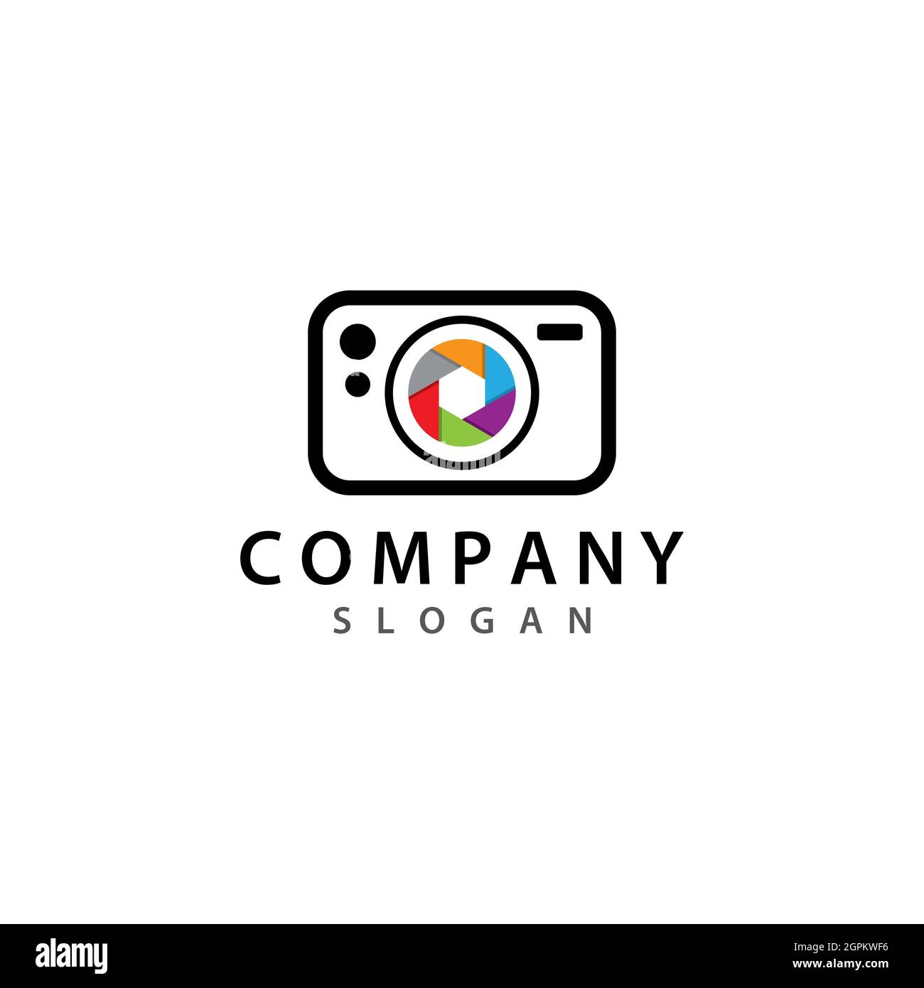 Camera icon vector logo design Stock Photo - Alamy