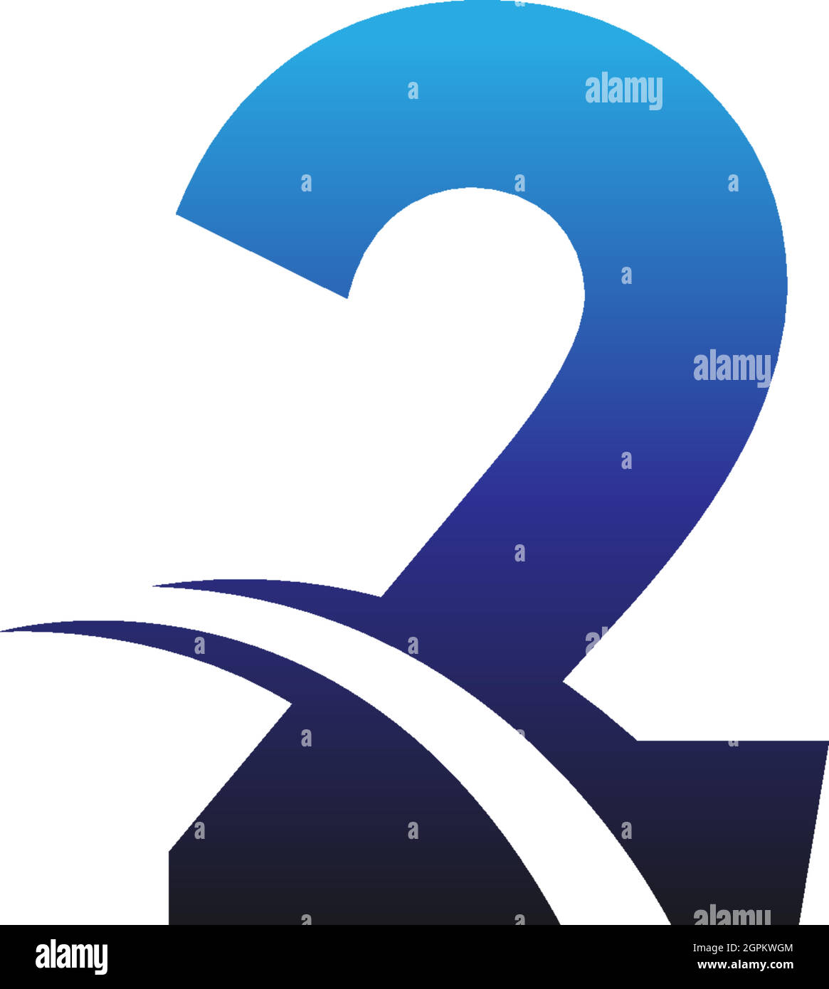 Number 2 logo design business template icon Stock Vector Image & Art ...