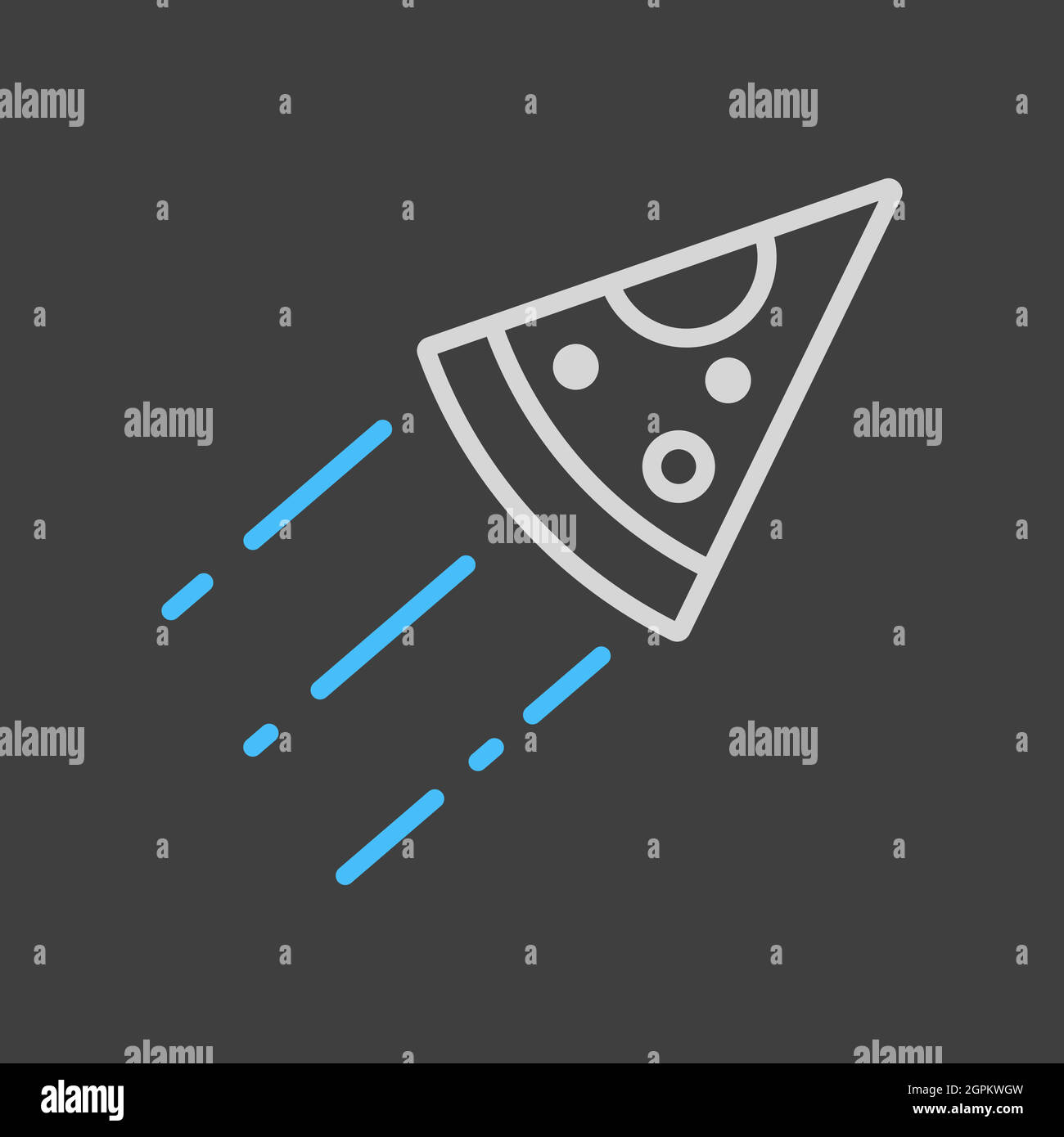 Slice of pizza vector icon. Fast food delivery Stock Vector Image & Art ...