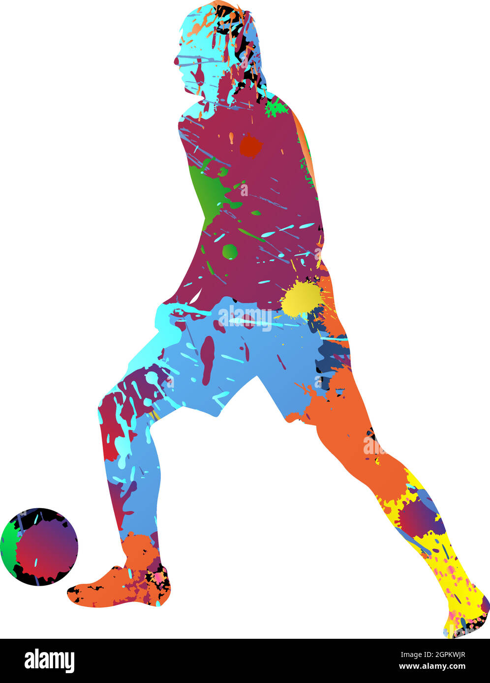 Soccer football silhouette illustration hi-res stock photography and ...