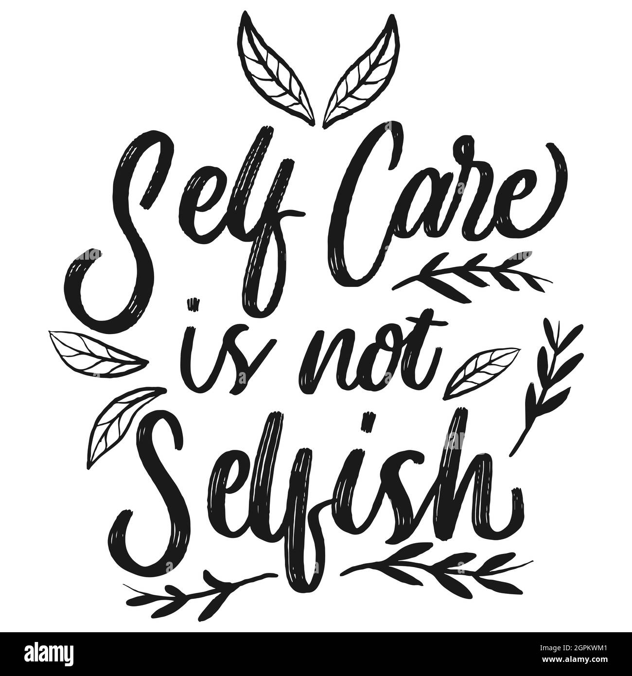 Self care banner Black and White Stock Photos & Images - Alamy