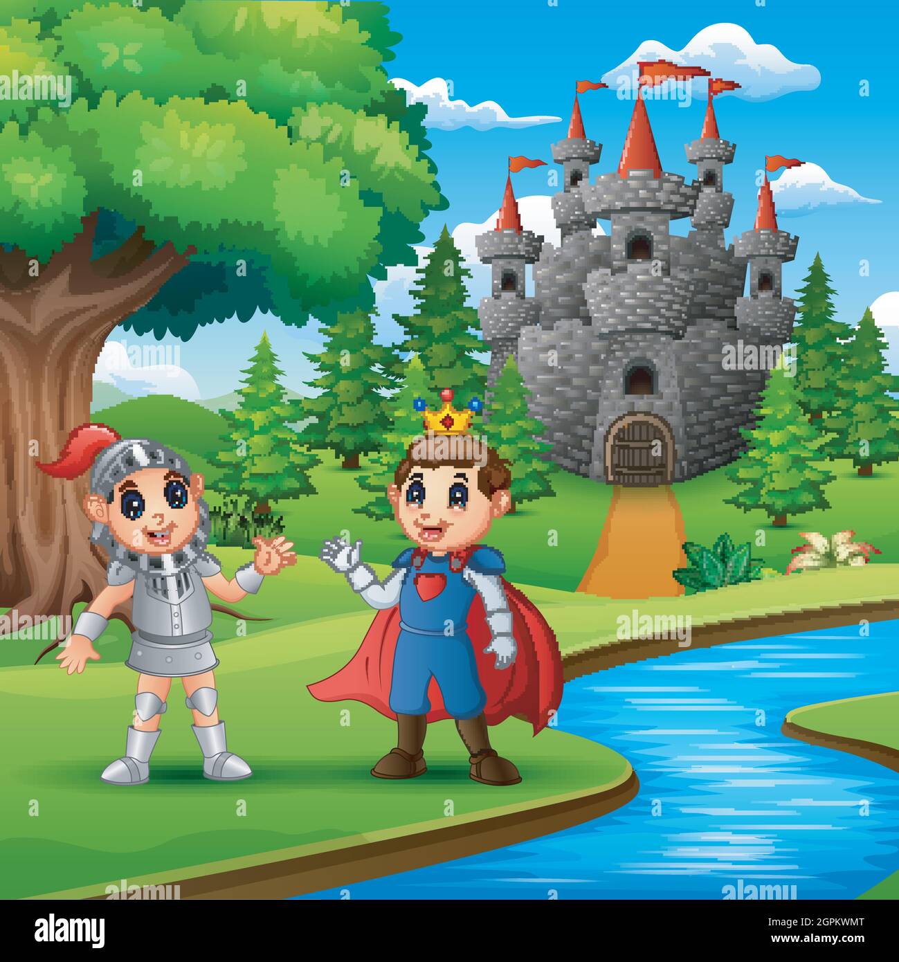 Knight lake Stock Vector Images - Alamy