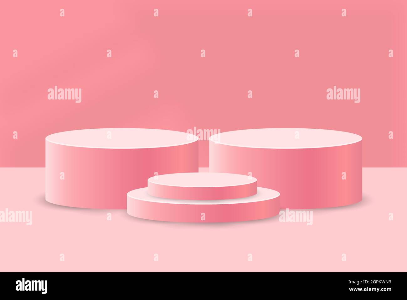 Pink geometric 3d podium Stock Vector Images - Alamy