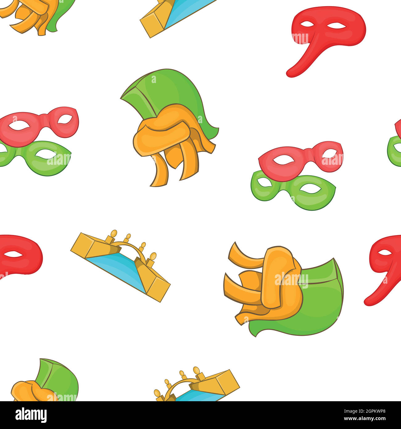 Italy culture elements pattern, cartoon style Stock Vector Image & Art ...