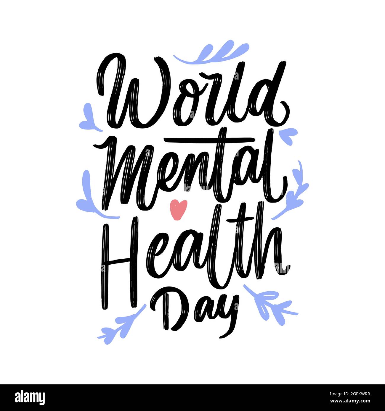 hand lettering world mental health day Stock Vector Image & Art - Alamy