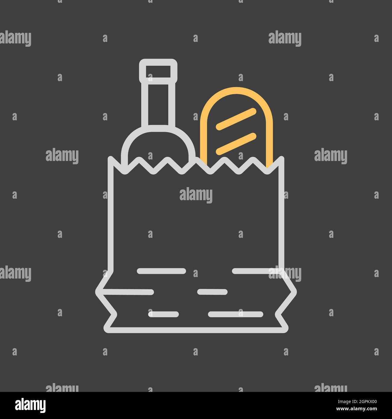 Paper bag milk milk Stock Vector Images - Alamy